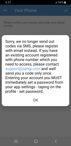 Zangi new registration. What's a Zangi Number? Privacy advancements.